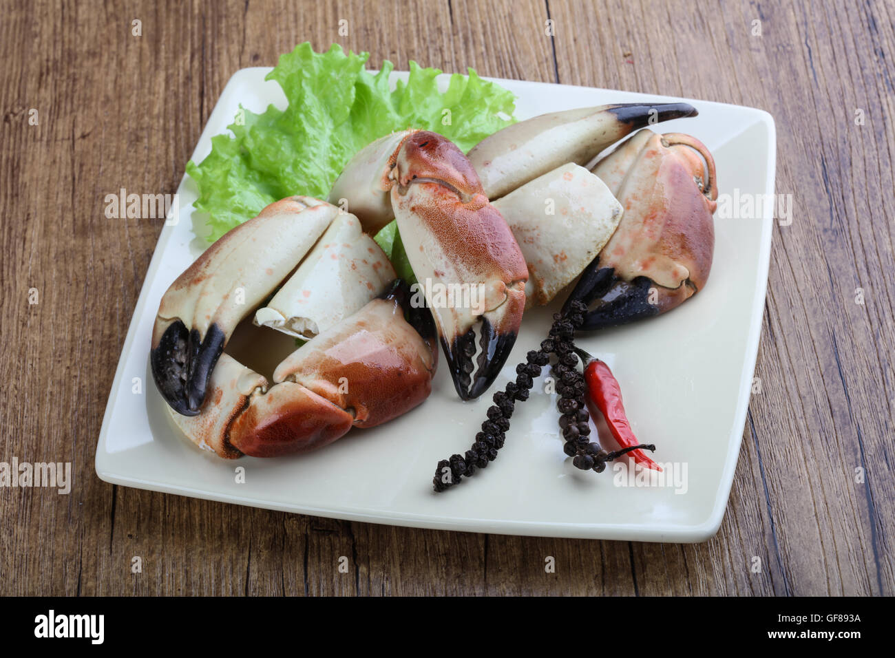 Fresh seafood - Crad claws with delicacy meat Stock Photo - Alamy