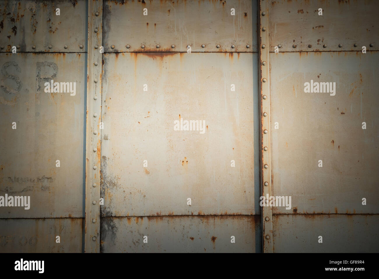 weathered steel texture and wall background. For product display and ...