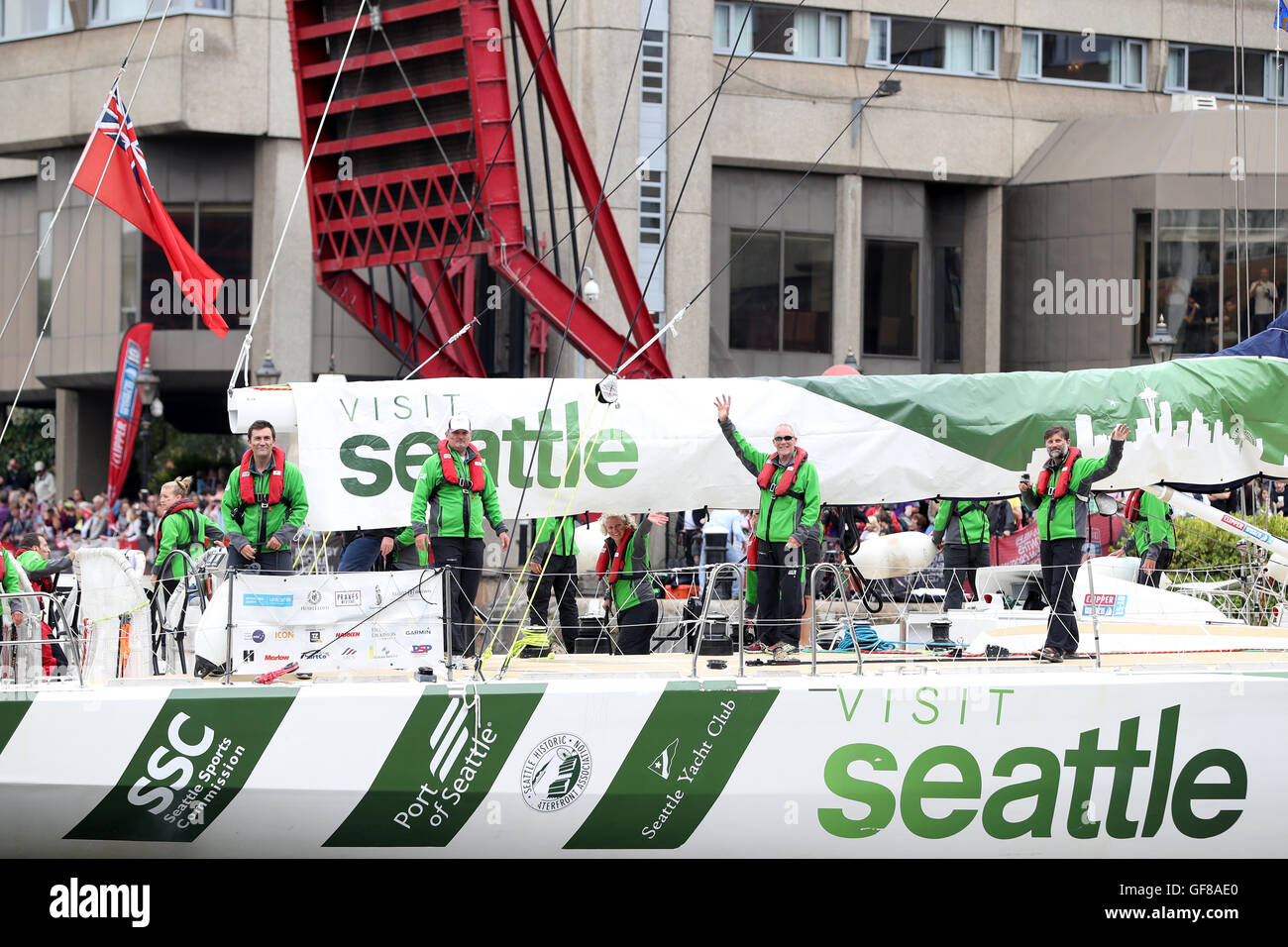 Team Visit Seattle arriving back at the dock during the final stage of ...