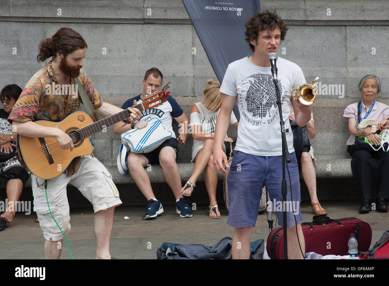 Busking Festival Trafalgar Square London England UK Europe Stock Photo ...