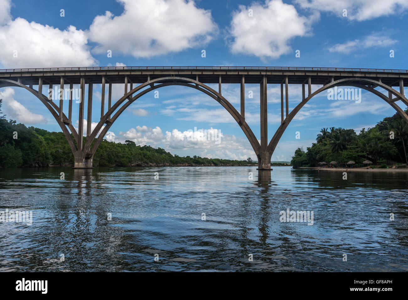the highest bridge across the island of Cuba on the river Canimar Stock ...