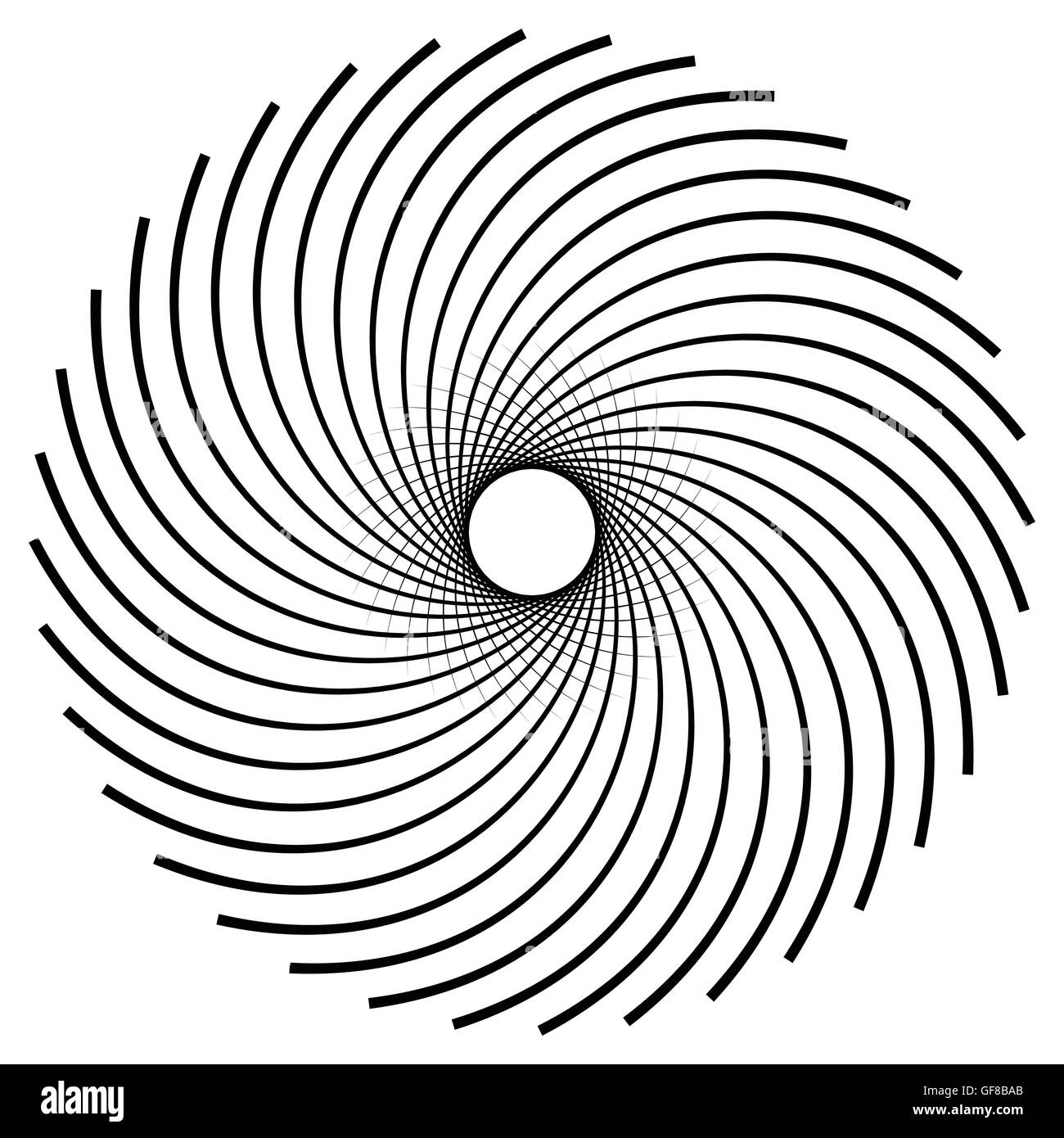 Circular element made of radial lines. abstract geometric shape Stock ...