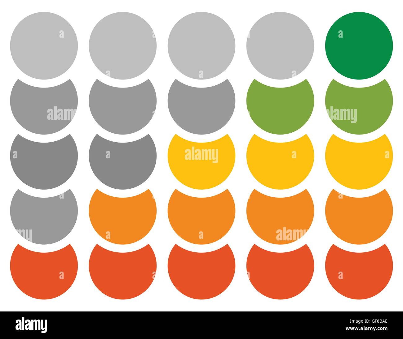 Vertical progress, step, phase indicators with 5 steps Stock Vector ...