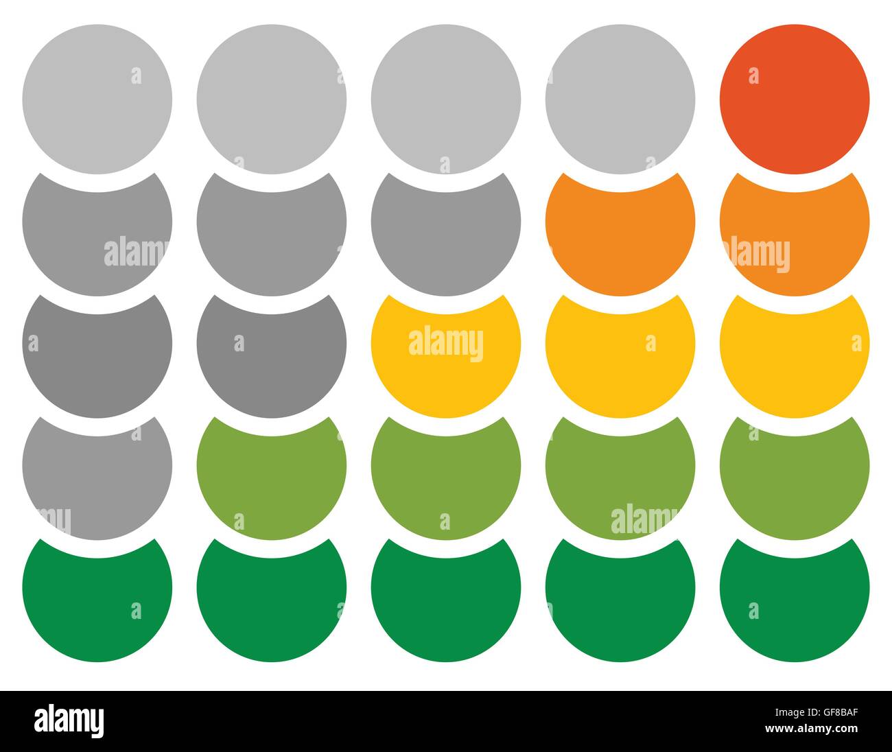 Vertical progress, step, phase indicators with 5 steps Stock Vector ...