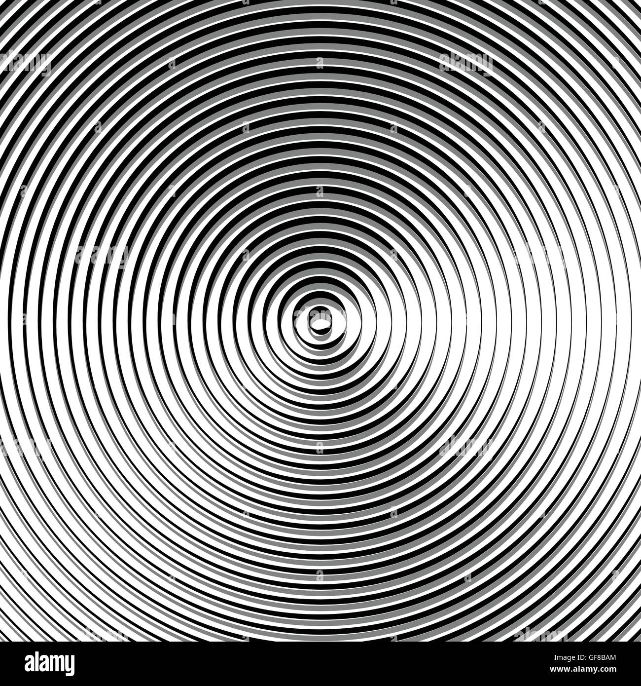 Circular Ripple Pattern Concentric Circles Rings Abstract Geometric Illustration Stock Vector