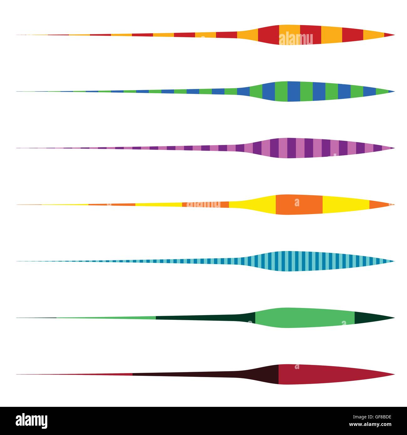 Horizontal line dividers set colorful hi-res stock photography and ...