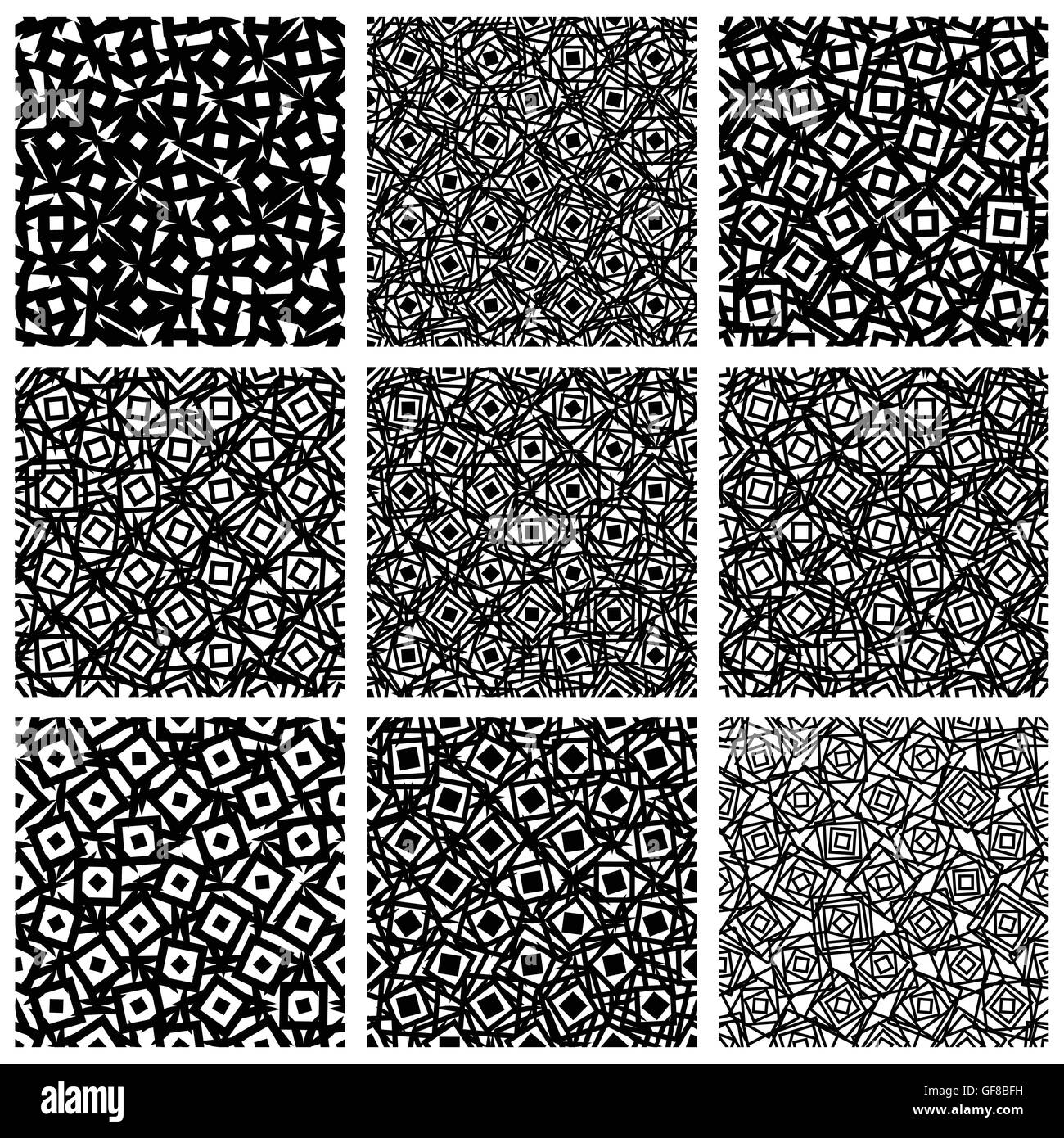 Set of 9 pattern with random, irregular shapes Stock Vector Image & Art ...