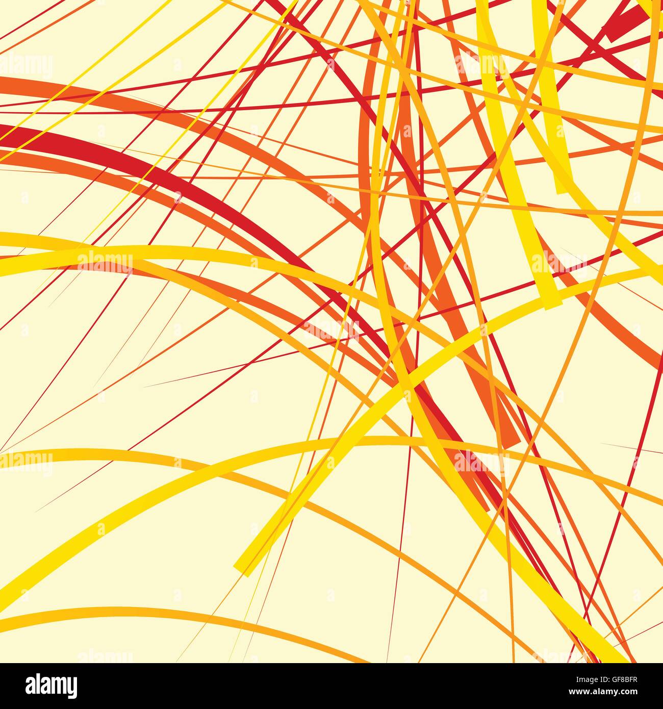 Artistic pattern with random, chaotic curved lines, distorted ...