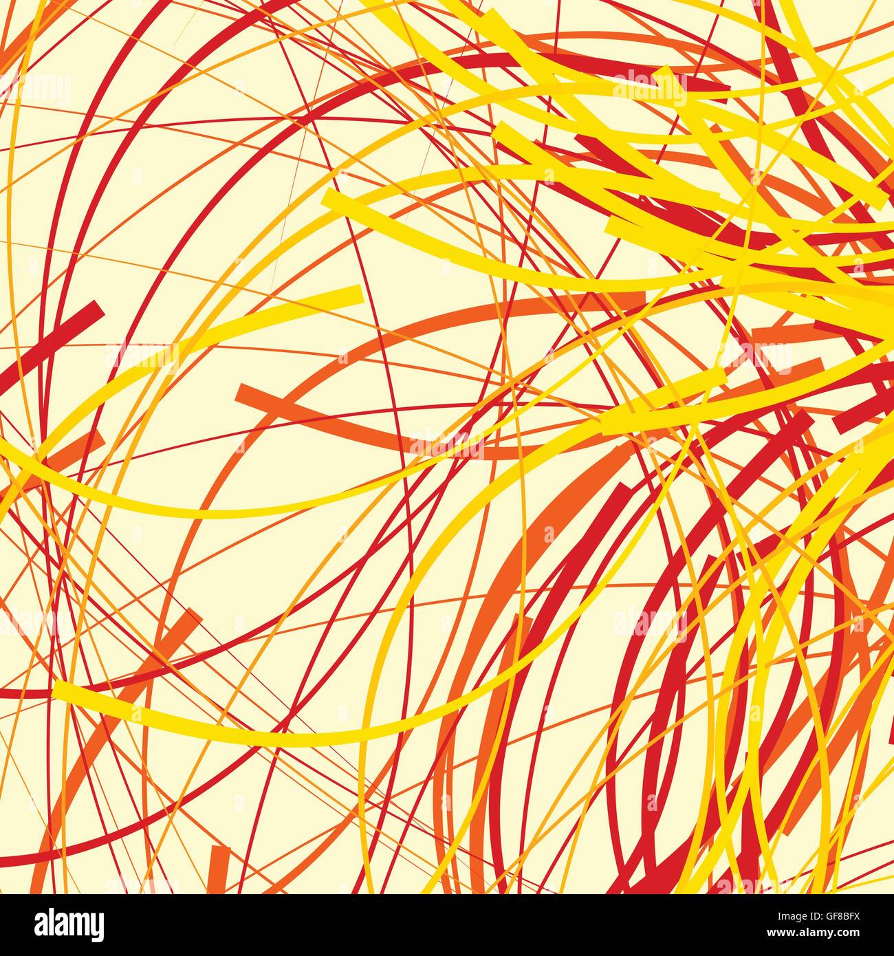 Artistic Pattern With Random Chaotic Curved Lines Distorted Asymmetric Shapes Geometric