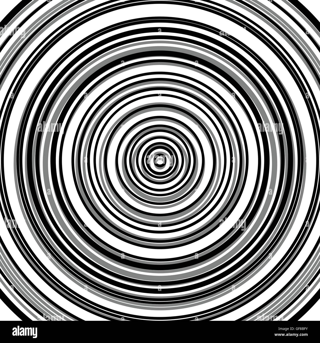 Circular Ripple Pattern Concentric Circles Rings Abstract Geometric Illustration Stock Vector