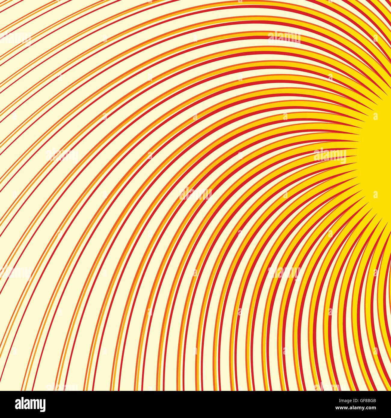 Swirl, spiral tricolor background. Radial thin rotating lines Stock ...