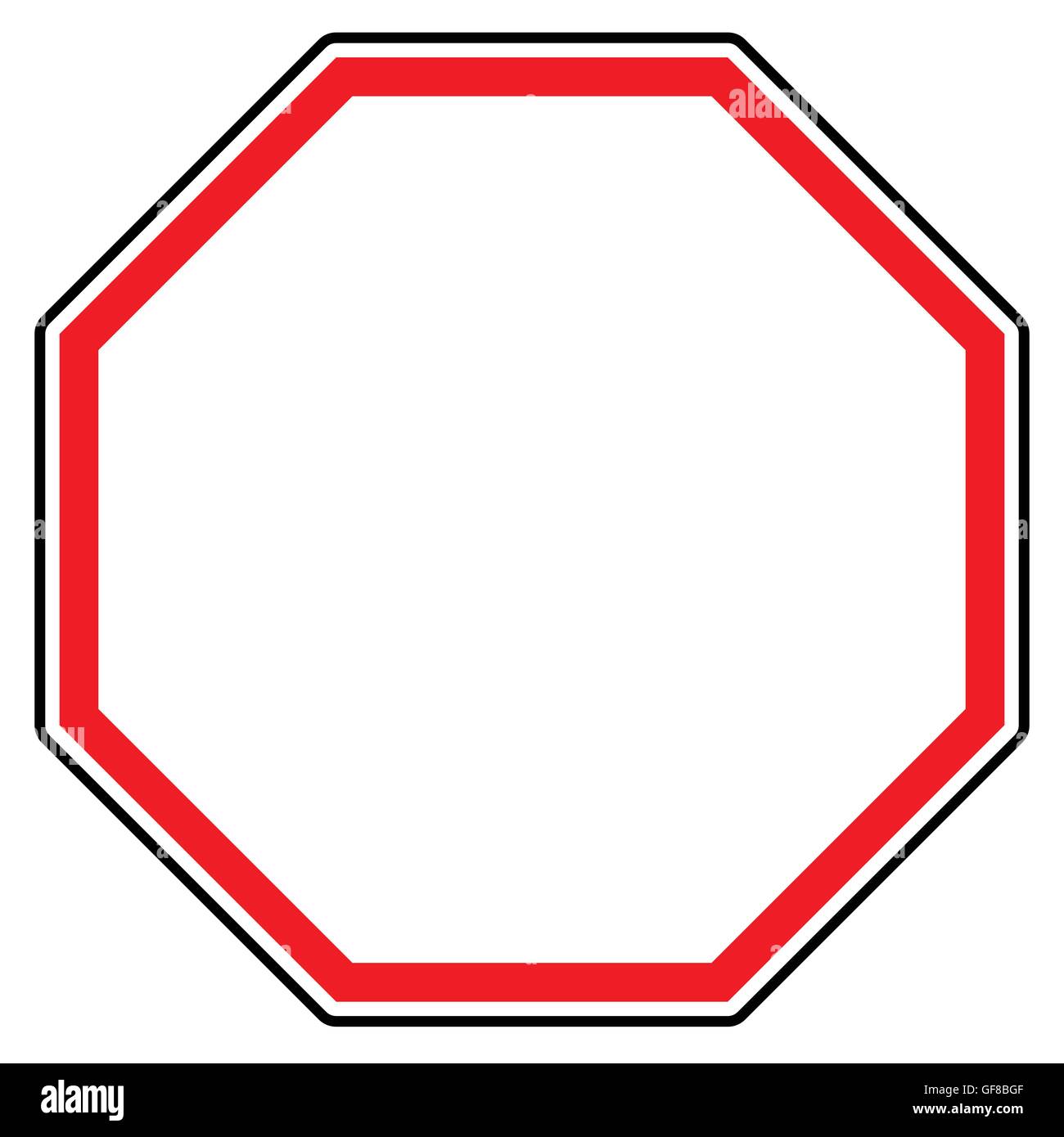 Generic red prohibition, restriction sign. Road sign with empty space ...