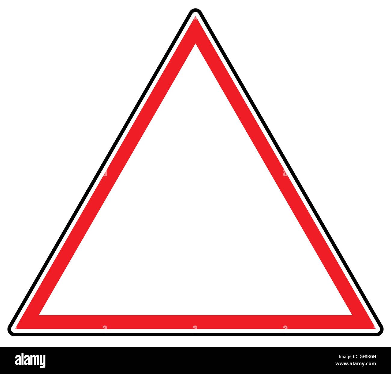 Generic red prohibition, restriction sign. Road sign with empty space ...