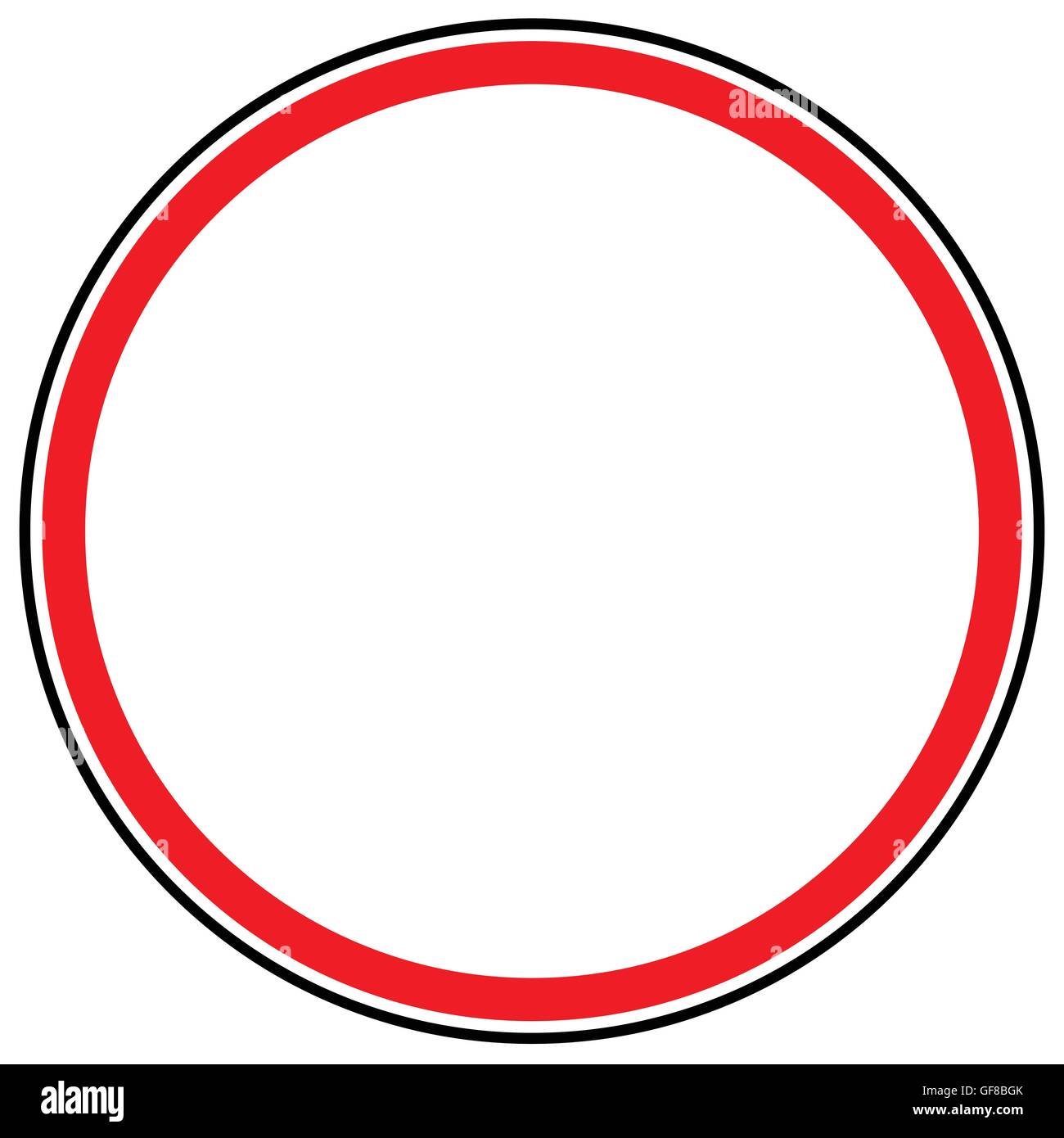 Empty blank sign transport traffic red white circle hi-res stock ...