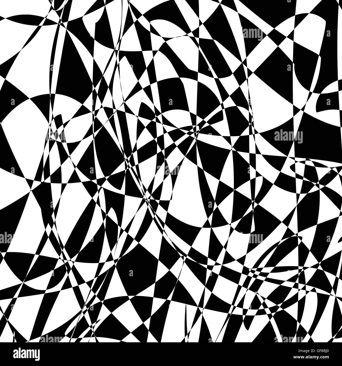 Random texture with alternating black and white shapes. Rough, chaotic ...