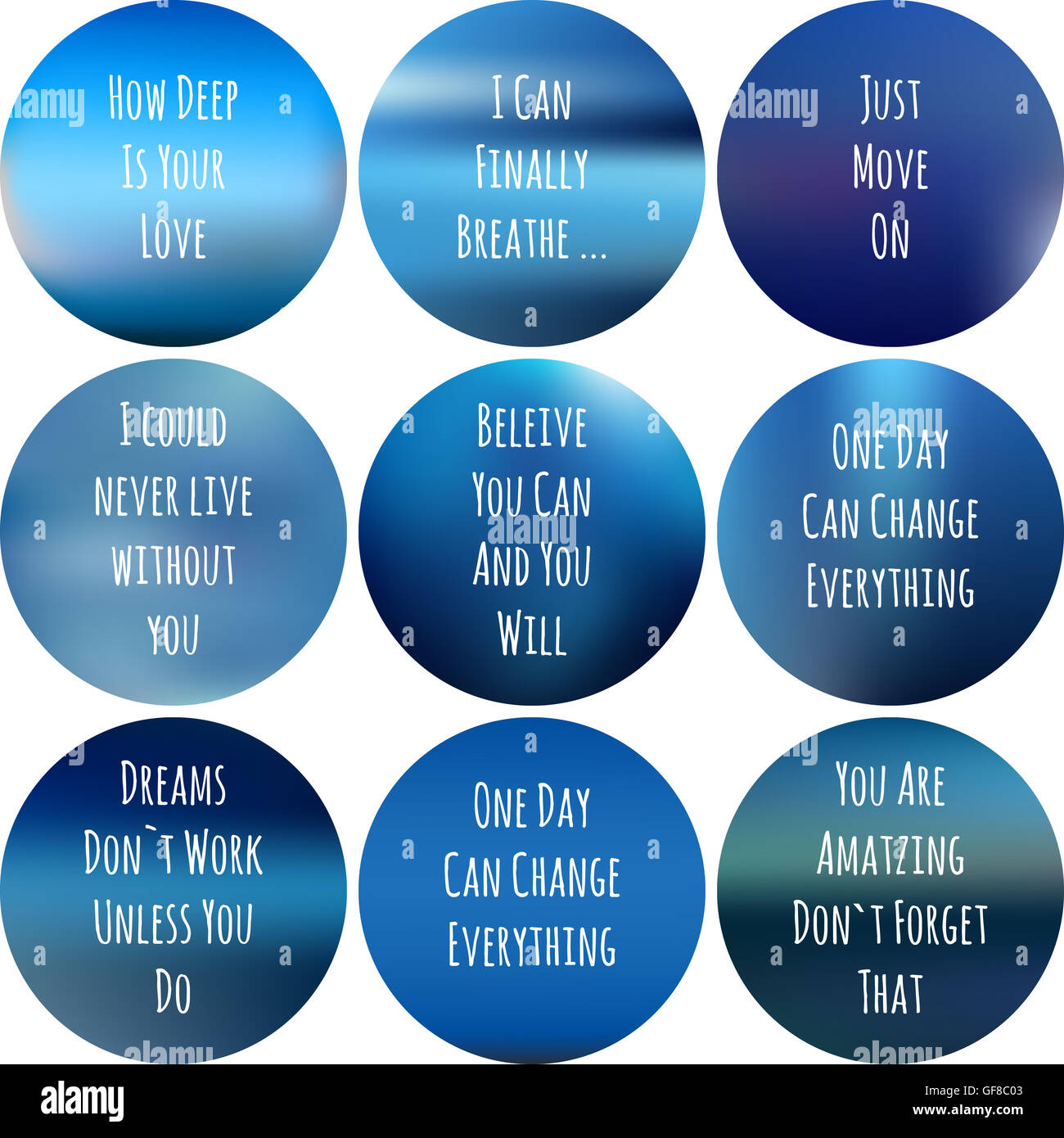 round motivational posters . Inspirational phrase for textile design ...