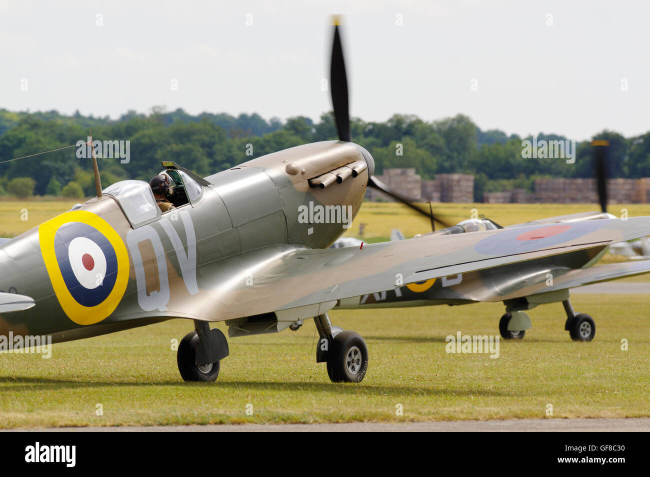 Vickers Supermarine Spitfire N3200, at Duxford Stock Photo - Alamy