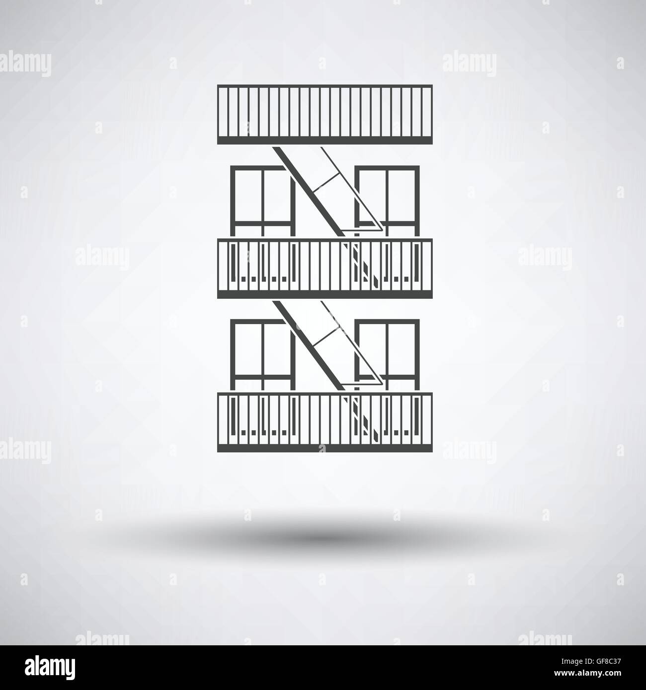 Fire escape ladder Stock Vector Images - Alamy