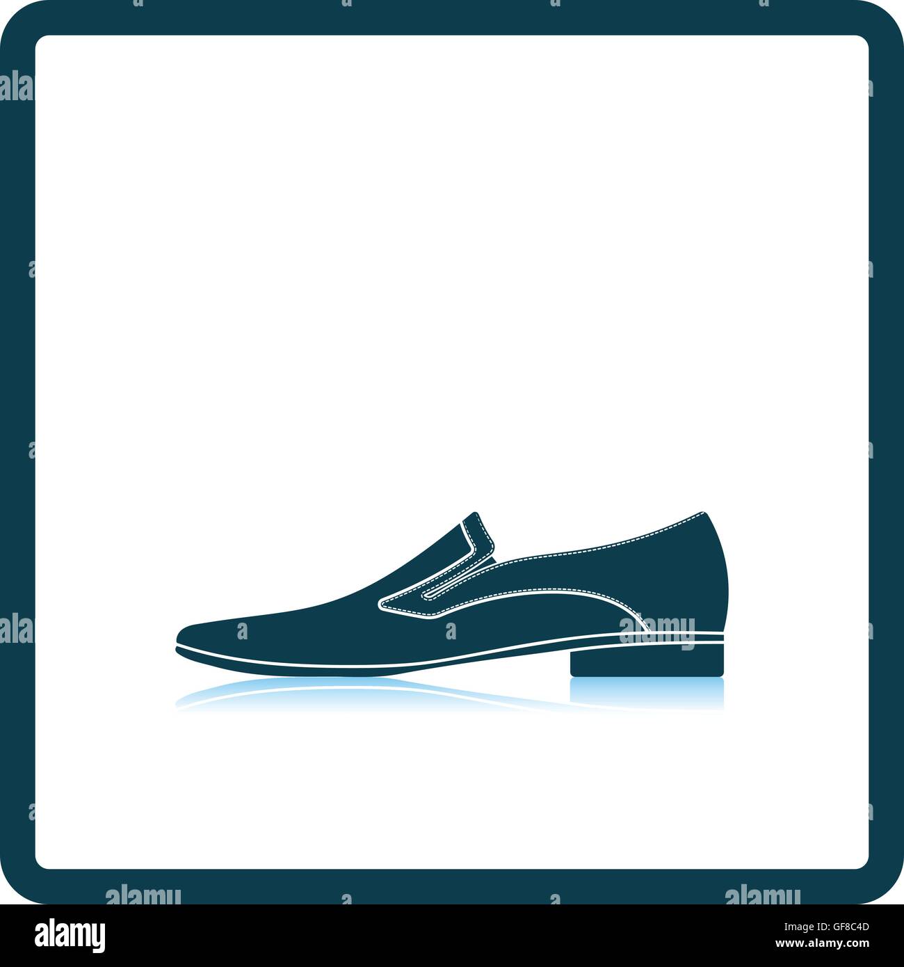Man shoe icon. Shadow reflection design. Vector illustration Stock ...