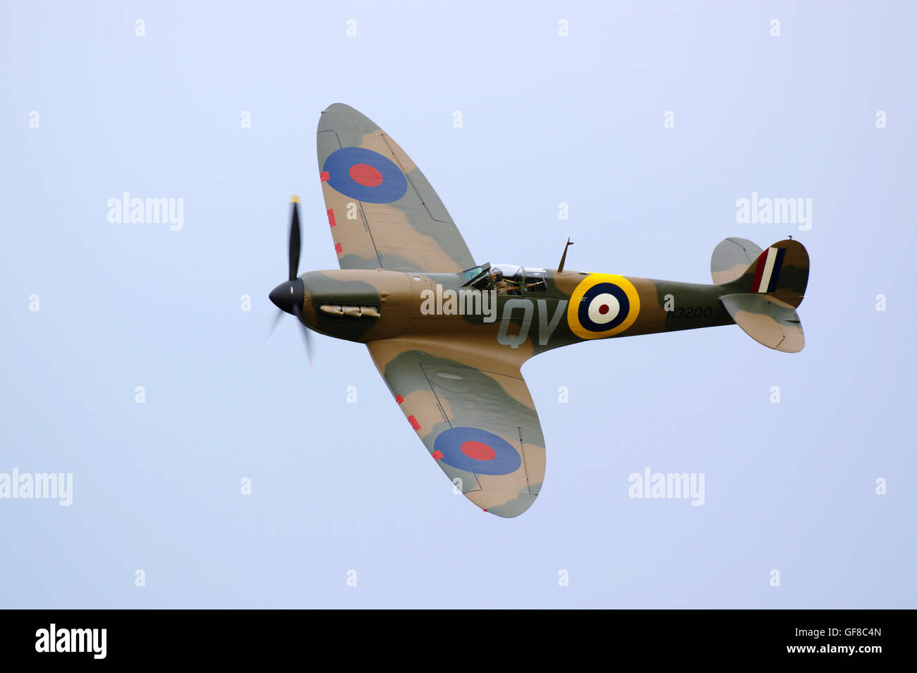 Vickers Supermarine Spitfire N3200, at Duxford Stock Photo - Alamy