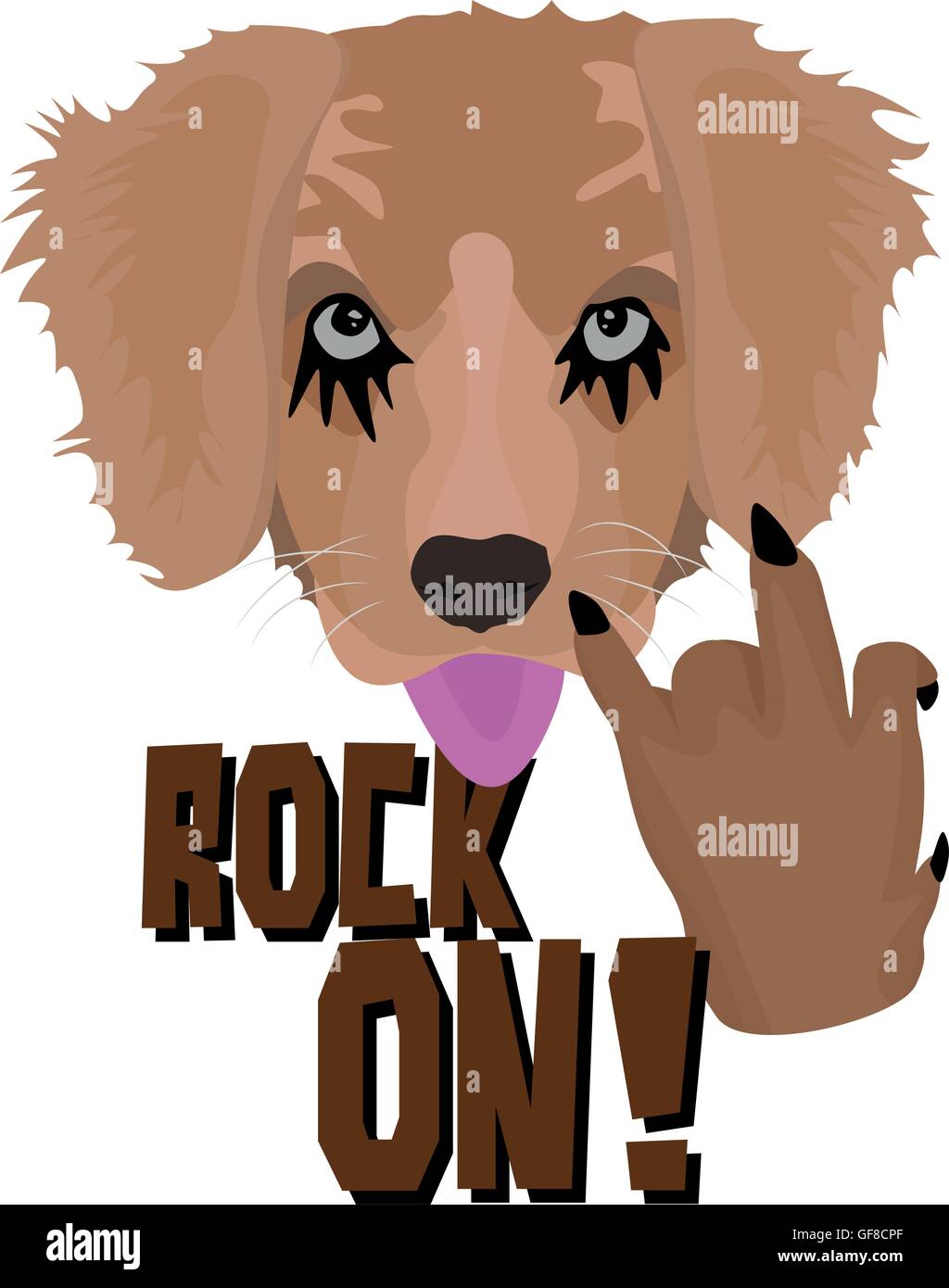 Heavy Metal Puppy for creative use in graphic design Stock Vector Image ...