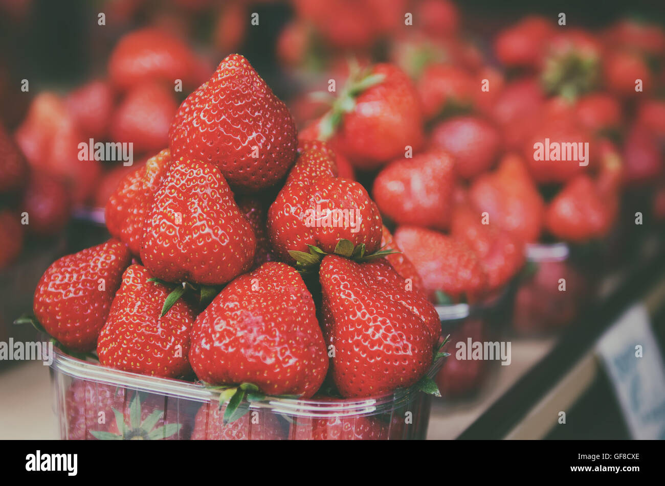 Strawberry at market Stock Photo - Alamy