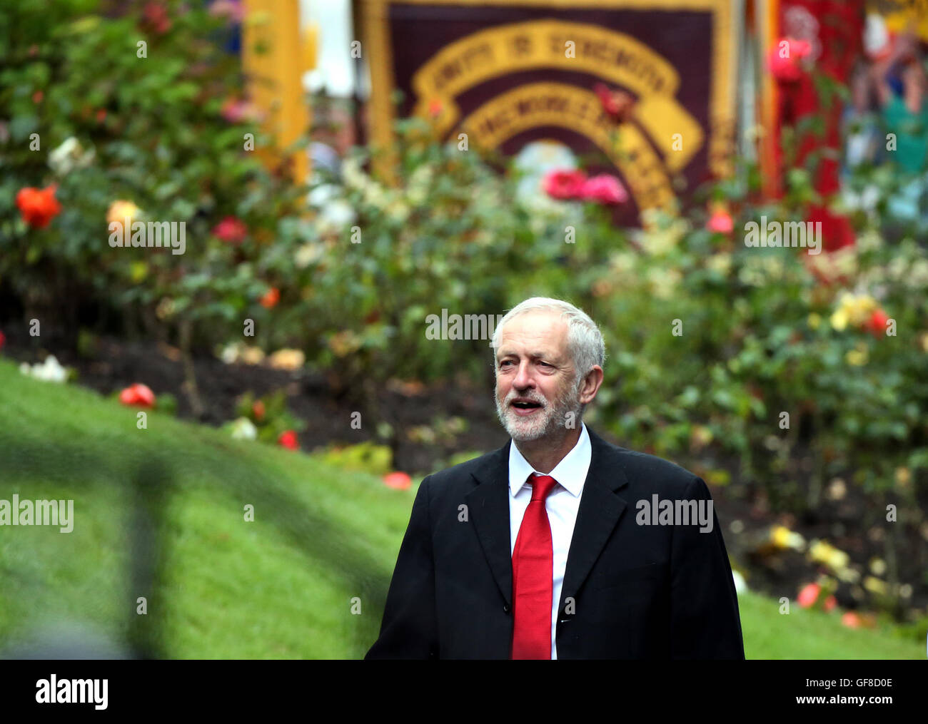 Labour Party leader Jeremy Corbyn arrives at Miners' Hall in Durham for ...