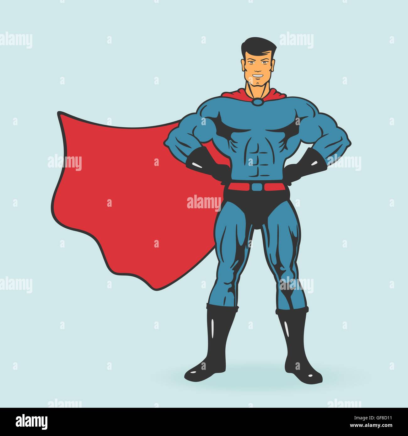 Super Hero Stand Vector Illustration Stock Vector Image & Art - Alamy