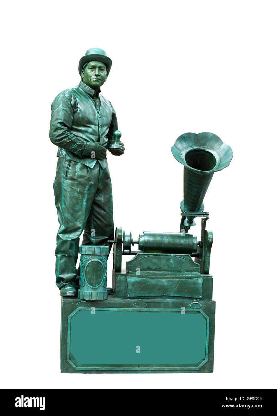 Statue of bronze on a white background isolated Stock Photo - Alamy