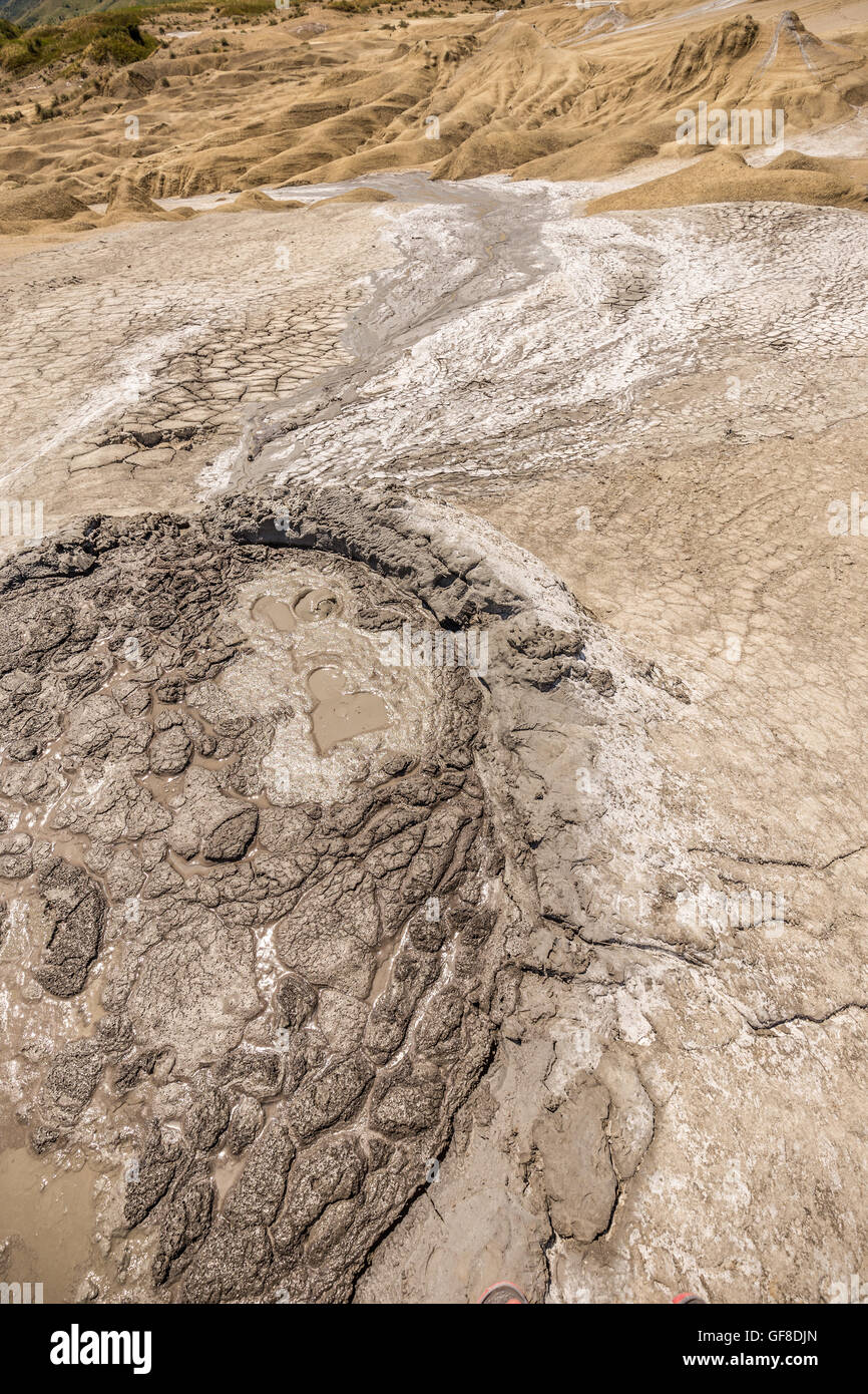 Small crater of a mud volcano Stock Photo - Alamy