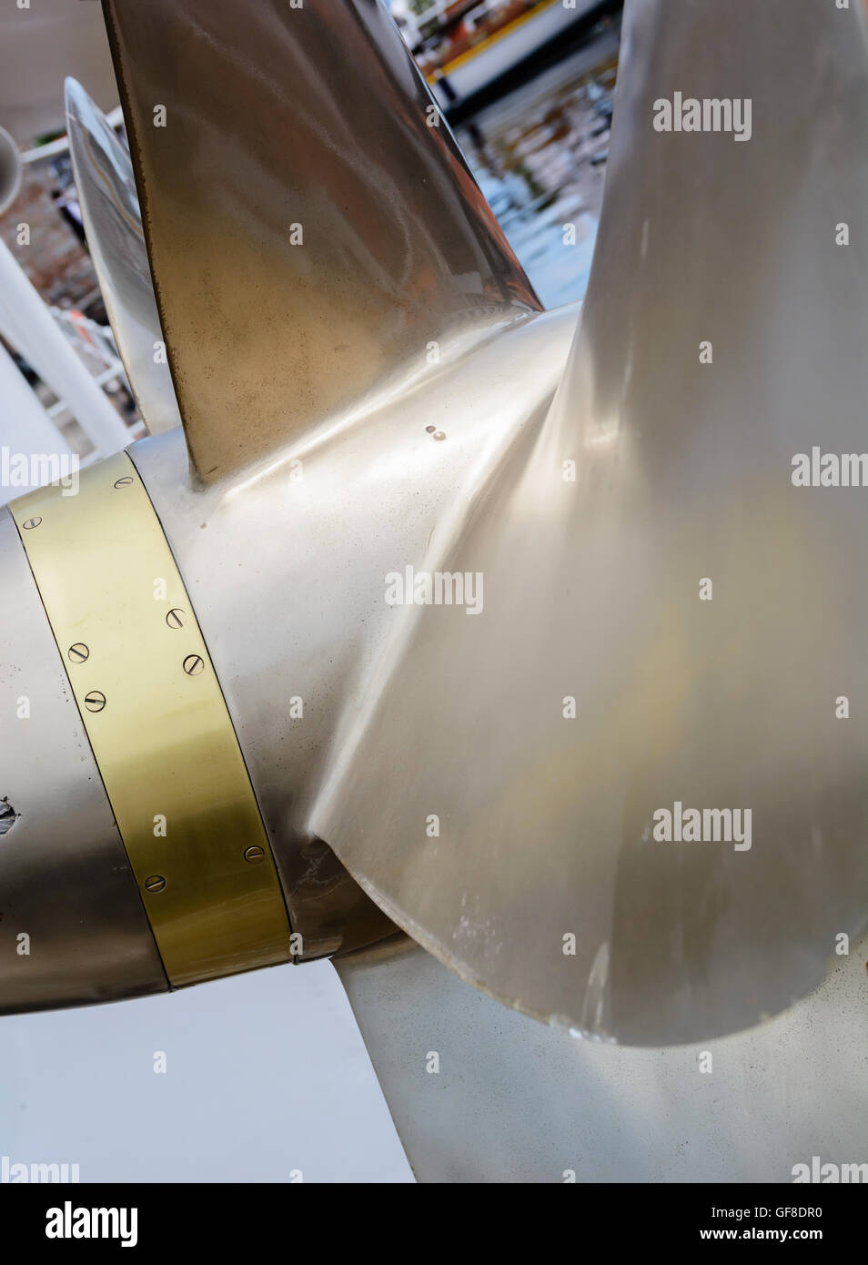 Backend and propeller of a old retired submarine Stock Photo - Alamy