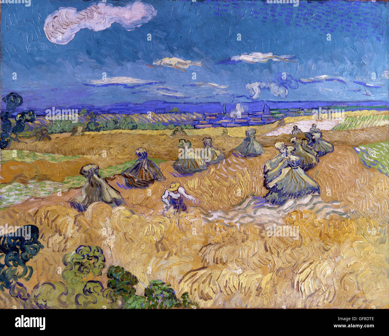 Vincent van Gogh - Wheat Fields with Reaper, Auvers Stock Photo - Alamy