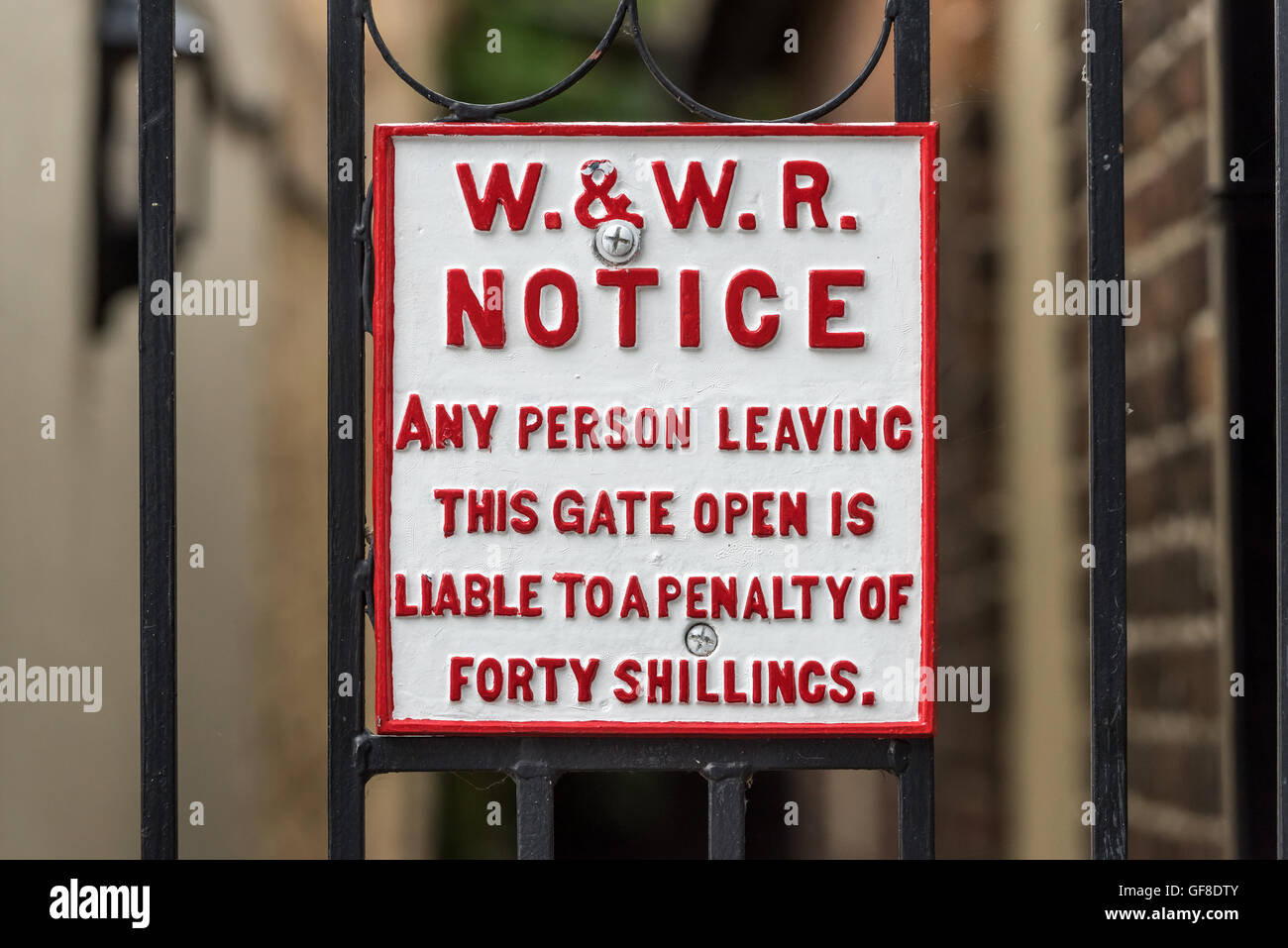 Old sign from the Wolverhampton and Walsall Railway Stock Photo - Alamy