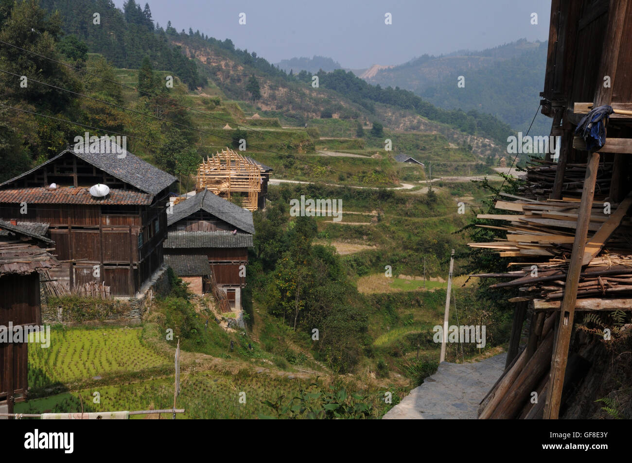 Village of Jitang and the Surrounding Terraces Stock Photo - Alamy