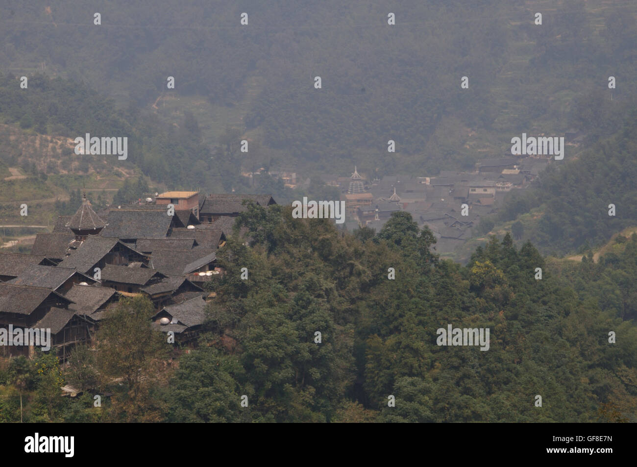 View of Jitang from the Hills Above Stock Photo - Alamy