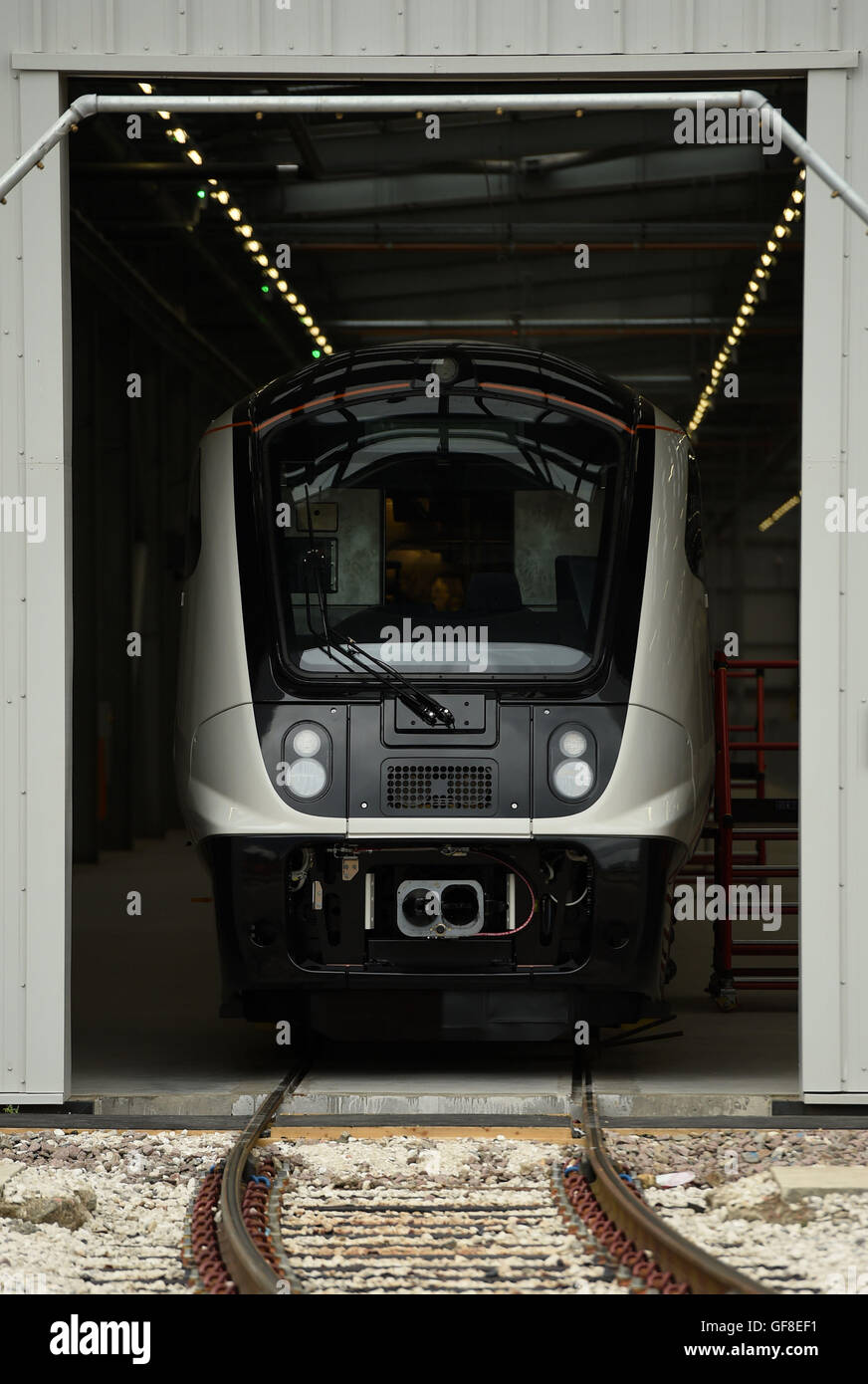 An Elizabeth Line test train is unveiled at Bombardier Transportation ...