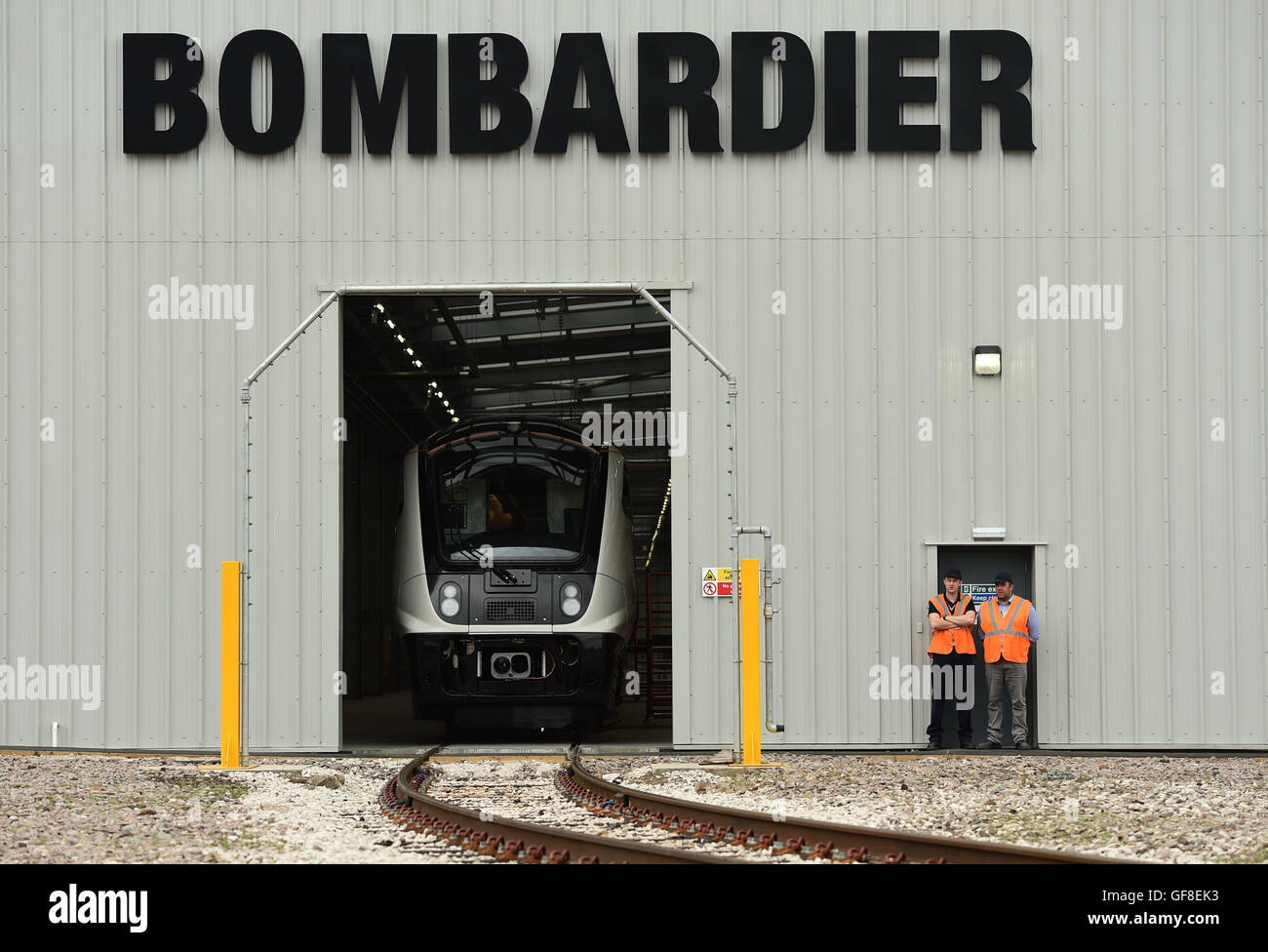 An Elizabeth Line test train is unveiled at Bombardier Transportation ...