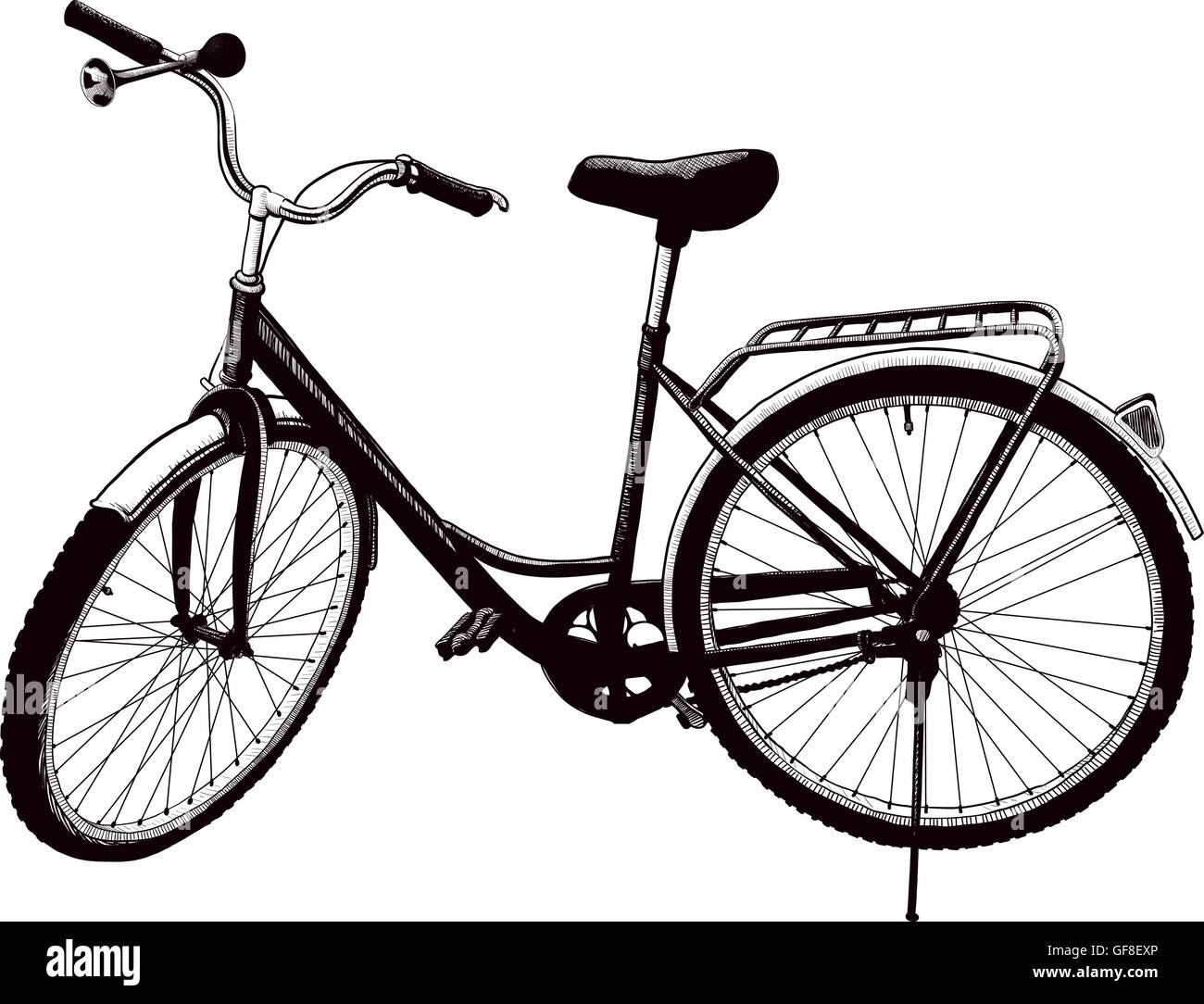 Old ladies bike Stock Vector Image & Art - Alamy