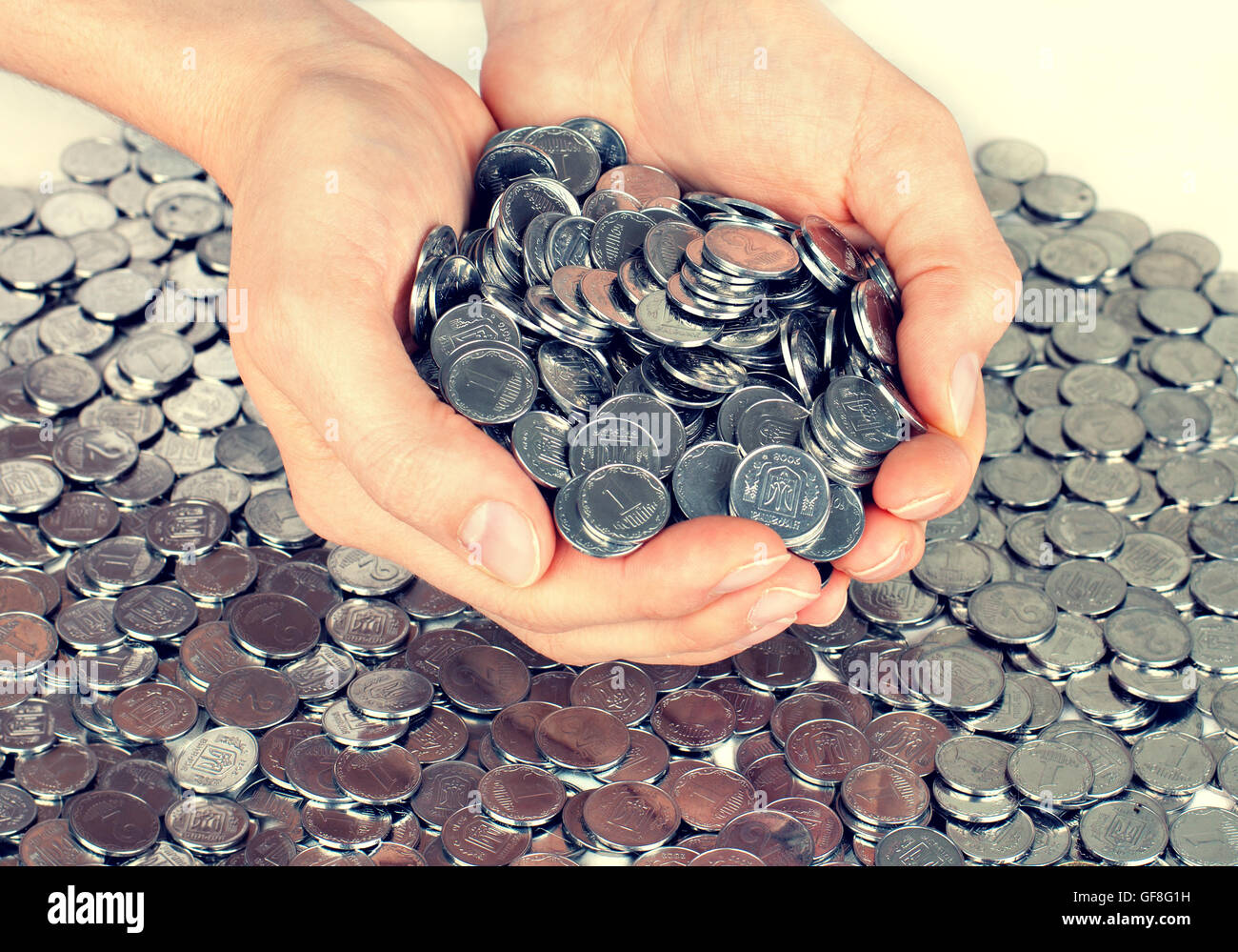 Poor rich hand hi-res stock photography and images - Alamy