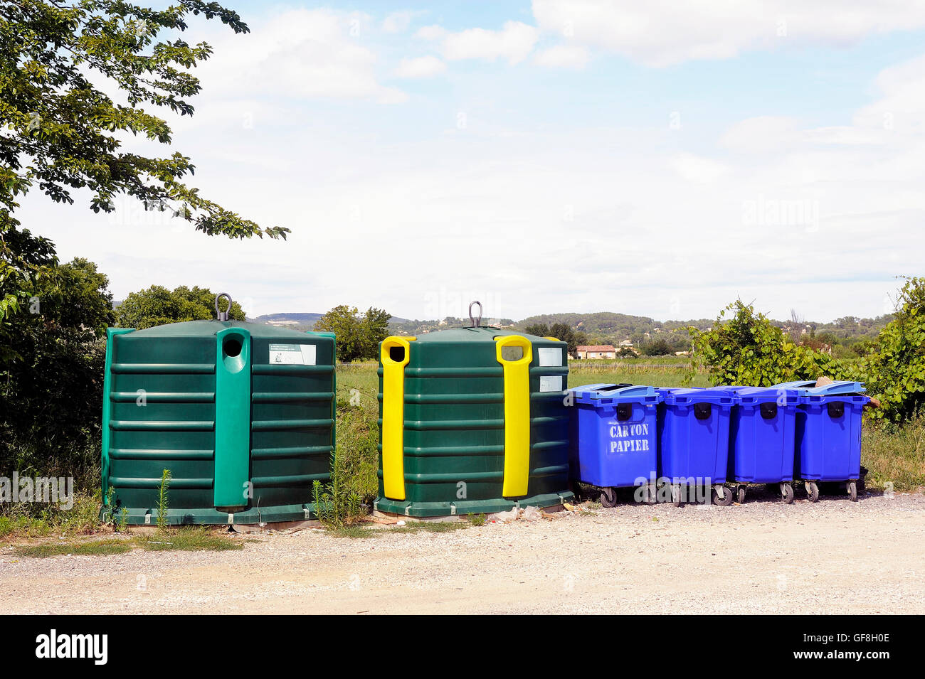 Recycle bins france hi-res stock photography and images - Alamy