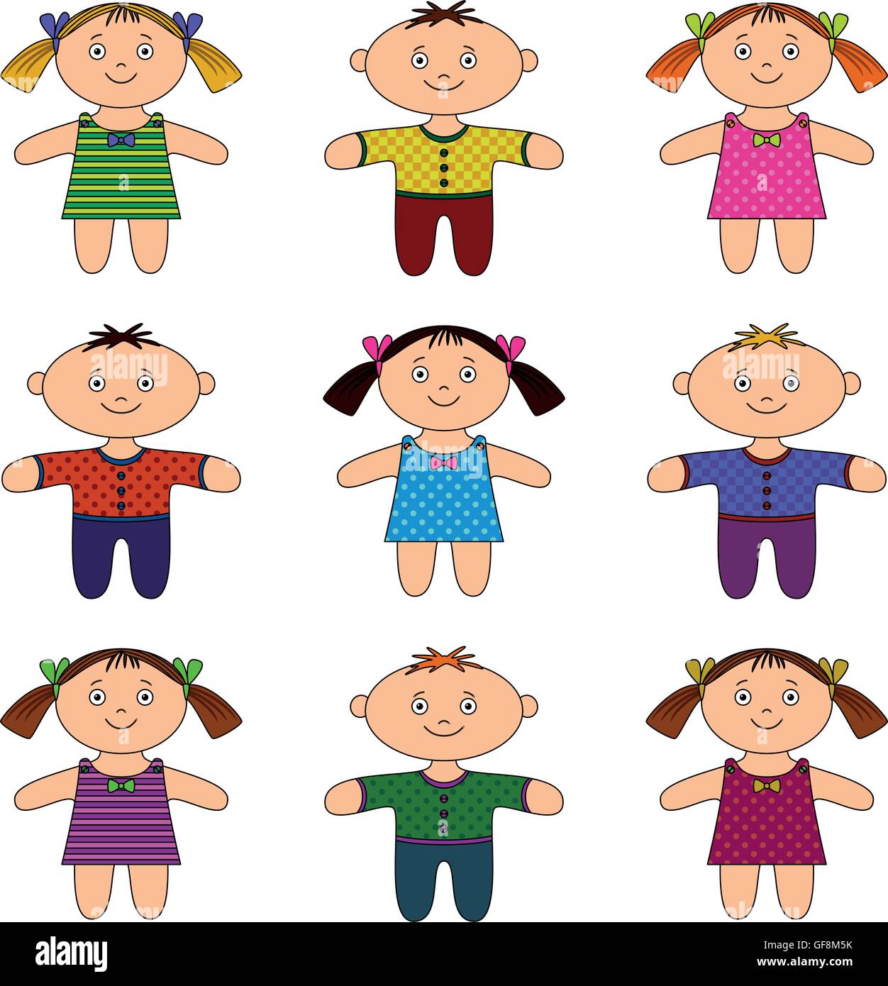Little girls doll Stock Vector Images - Alamy