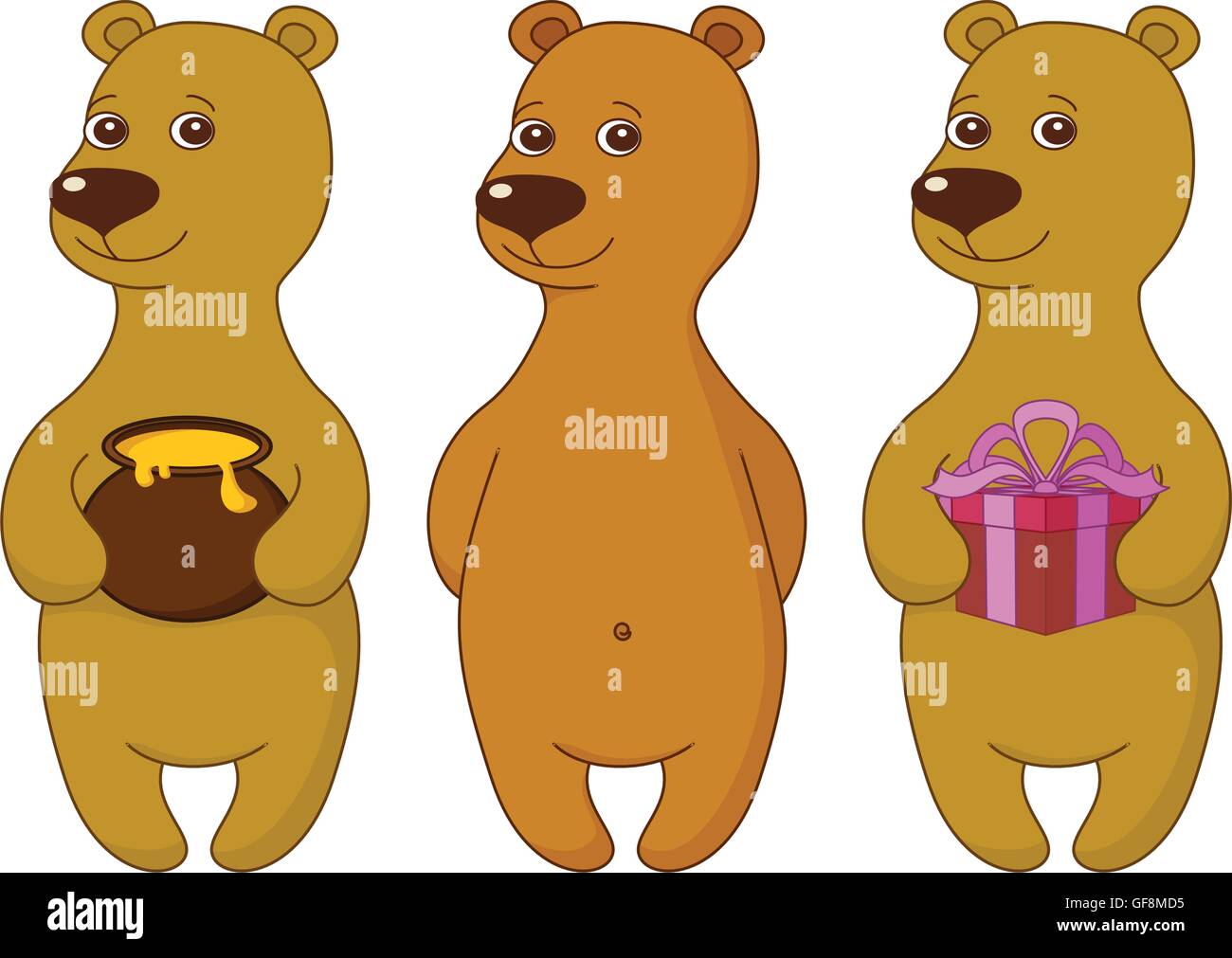 Three baby teddy bears Stock Vector Images - Alamy