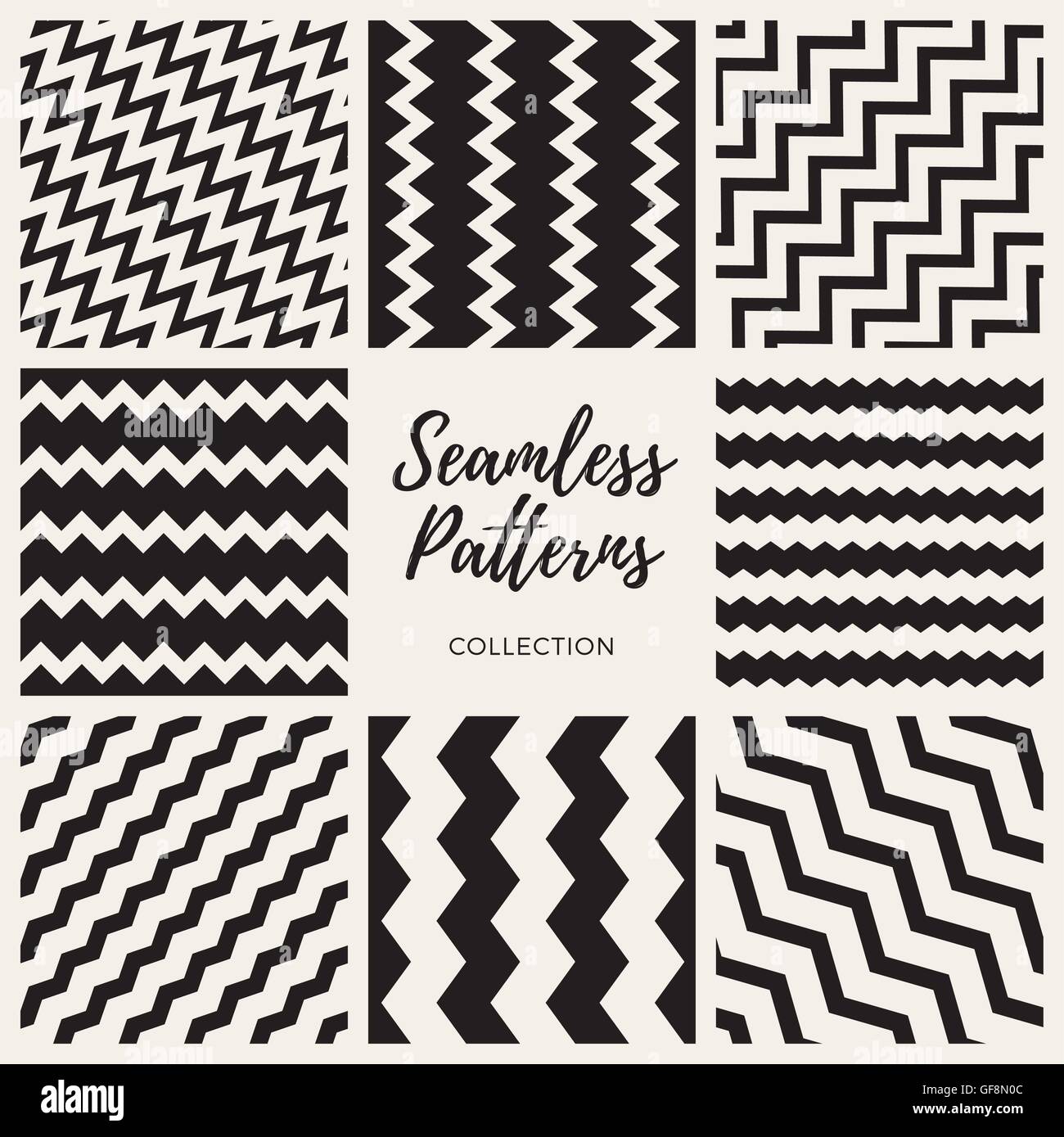 Black and white zigzag patterns hi-res stock photography and images - Alamy