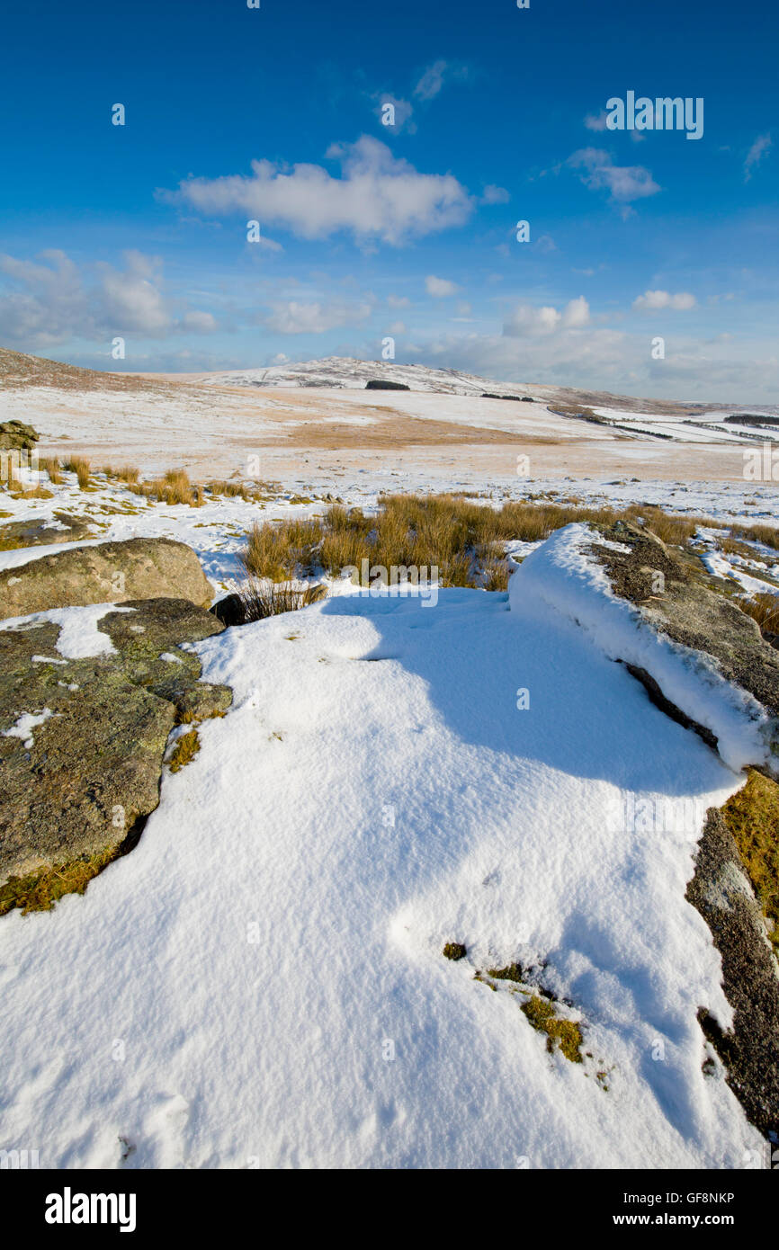 Brown Willy; Snow; Bodmin Moor; Cornwall; UK Stock Photo - Alamy