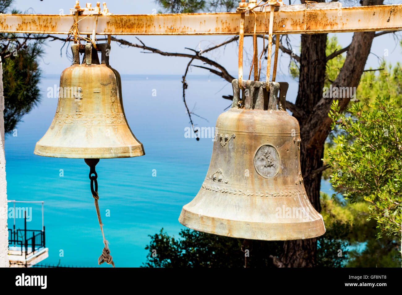Greek church bell kefalonia hi-res stock photography and images - Alamy