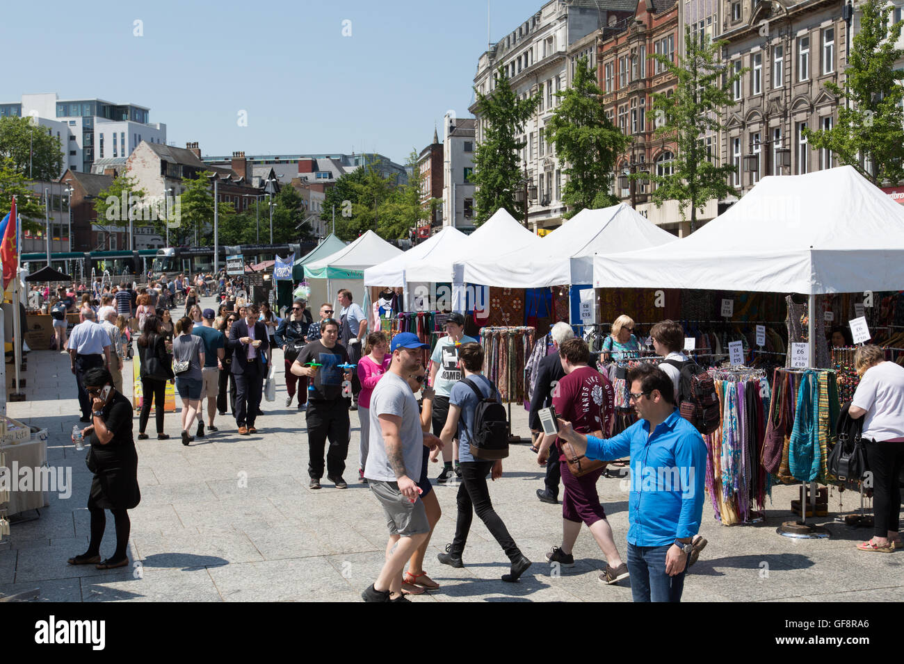 Old Market Square, Nottingham city centre Stock Photo - Alamy