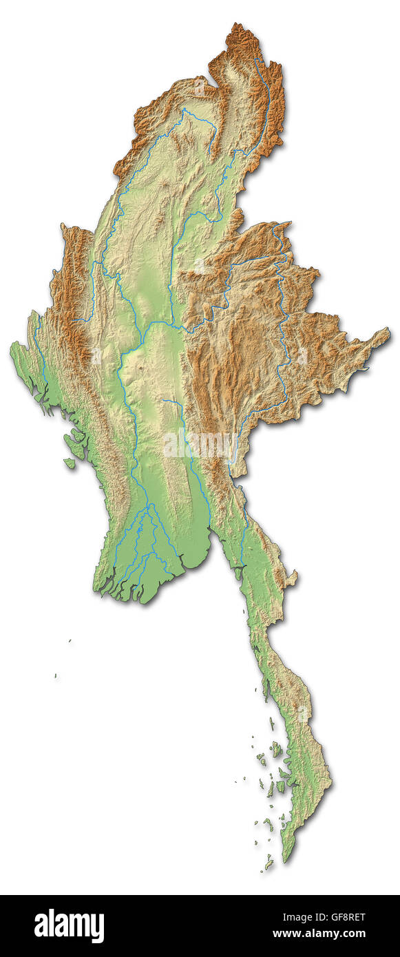Myanmar map hi-res stock photography and images - Alamy