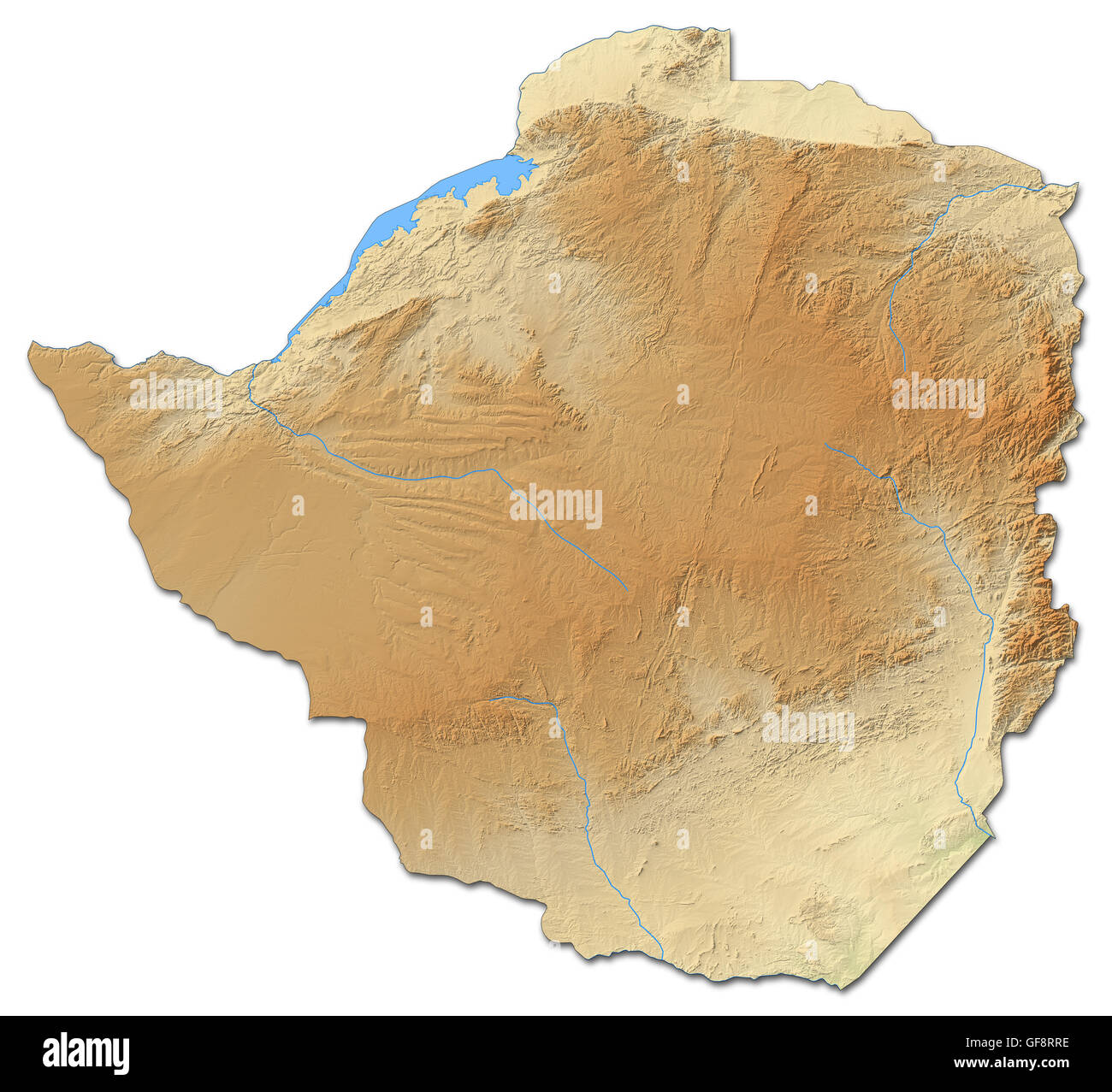 Map of zimbabwe hi-res stock photography and images - Alamy