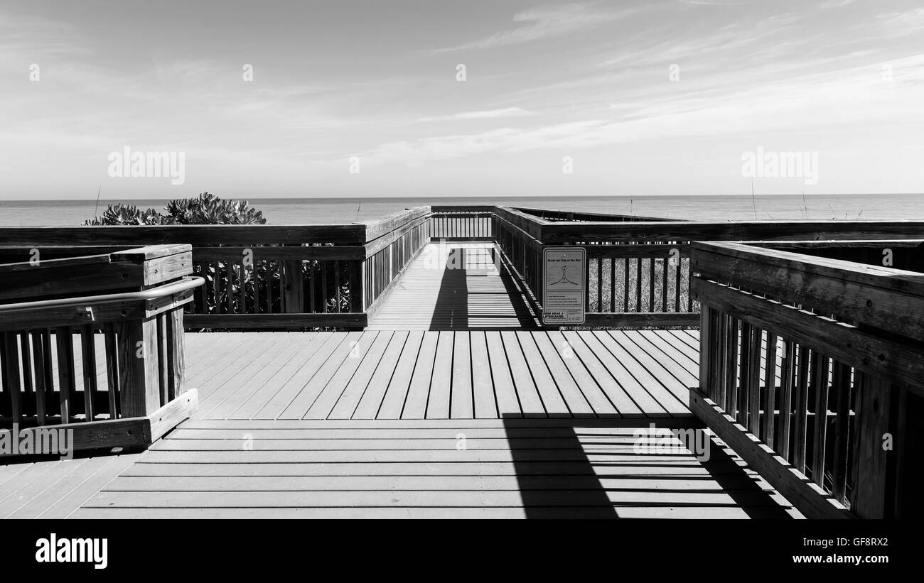 Wooden path to the beach, Florida Stock Photo - Alamy