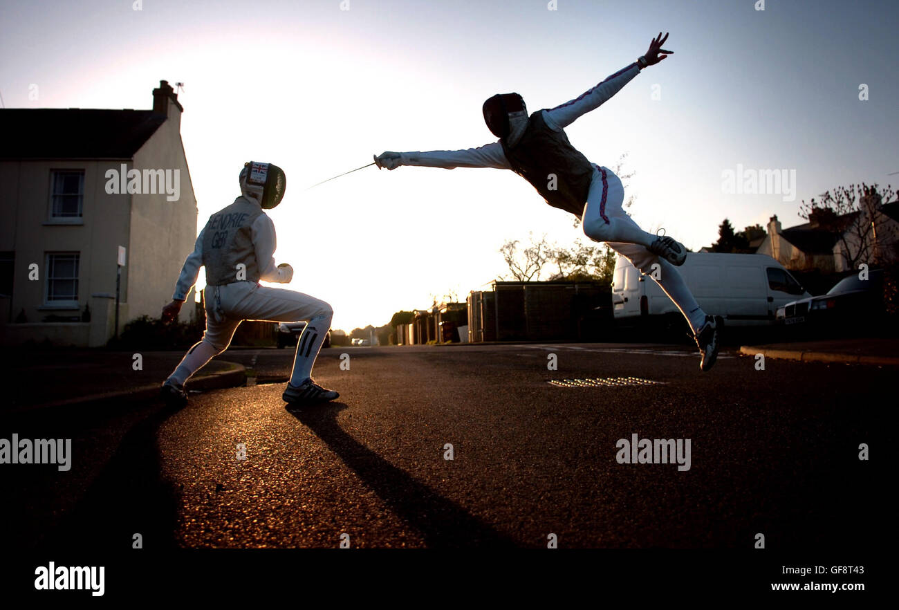 Fencing brothers George (13) and Tom (16) Hendrie from Chichester ...